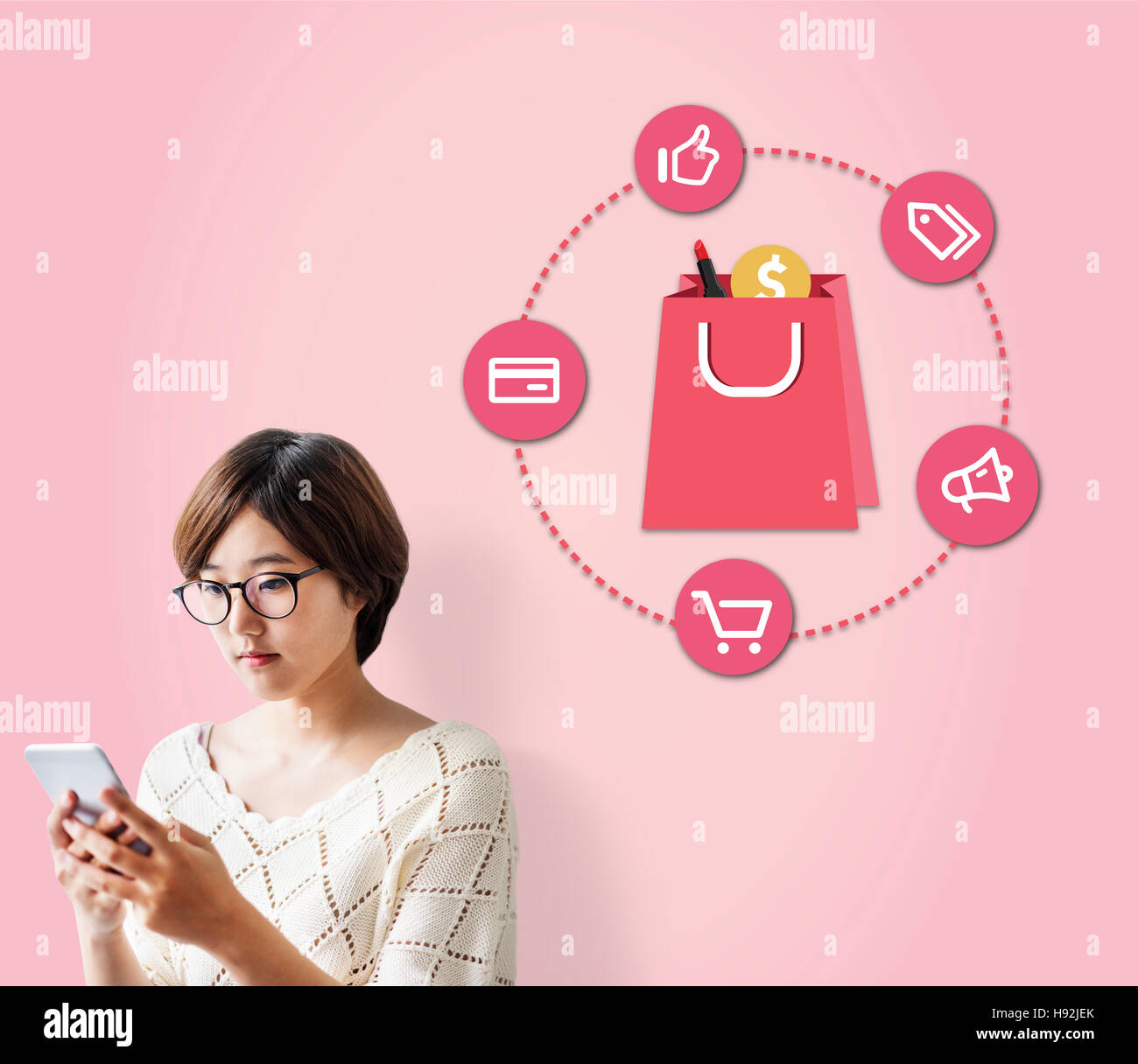 Buying Consumerism Discount Merchandising Shopping Concept Stock Photo ...