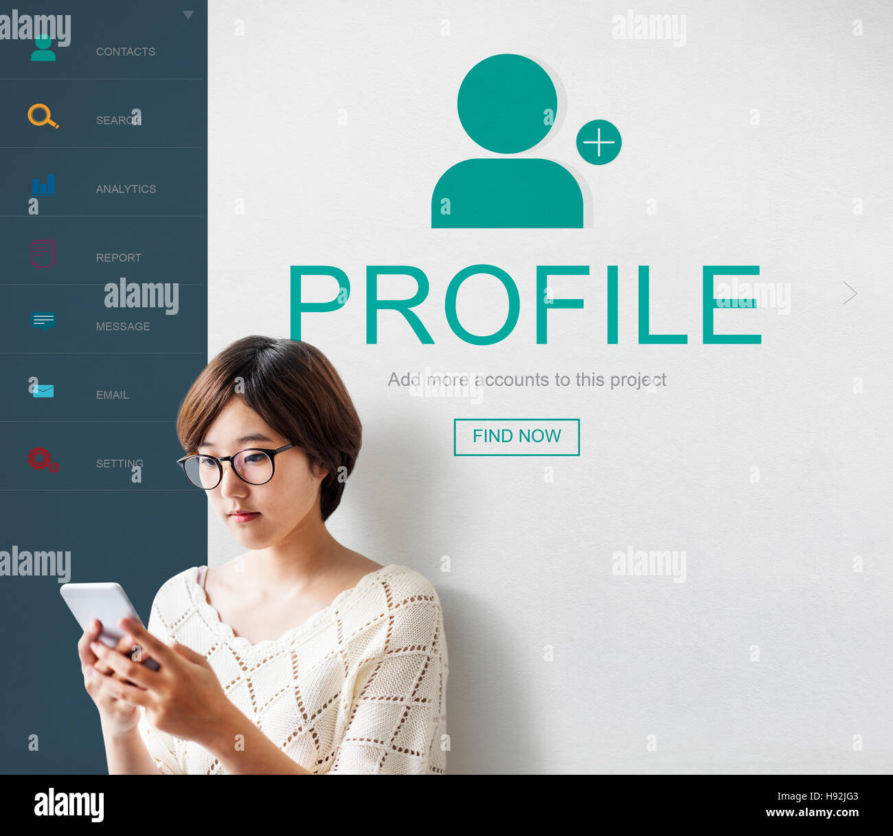 User Account Profile Social Network Concept Stock Photo - Alamy