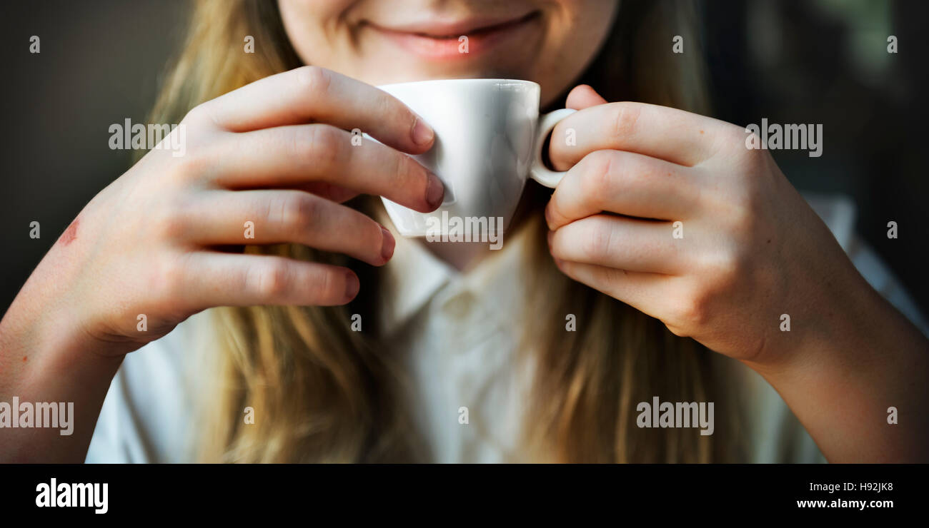 Coffee Shop Relaxation Drink Free Time Concept Stock Photo - Alamy