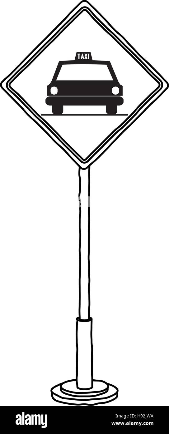 taxi road sign icon. Street information warning and guide theme ...