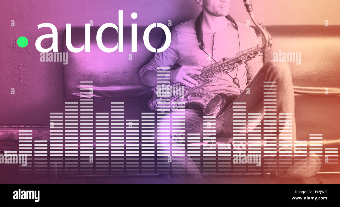 Audio Digital Equalizer Music Tunes Sound Wave Graphic Concept Stock ...