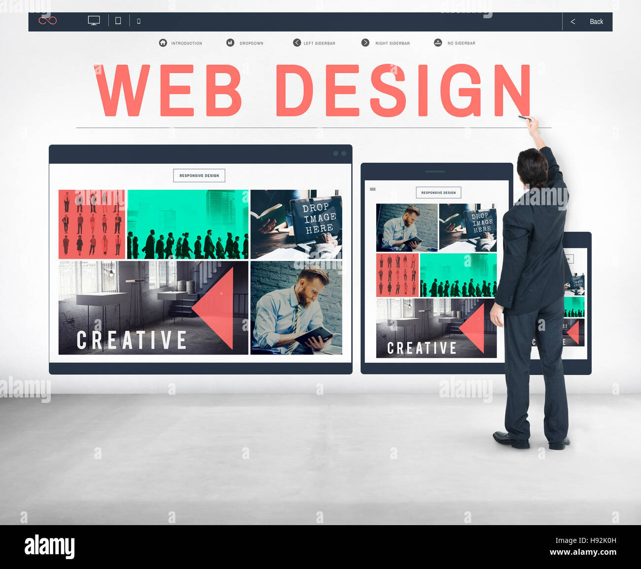 Web Design Software Technology Layout Blogging Concept Stock Photo - Alamy