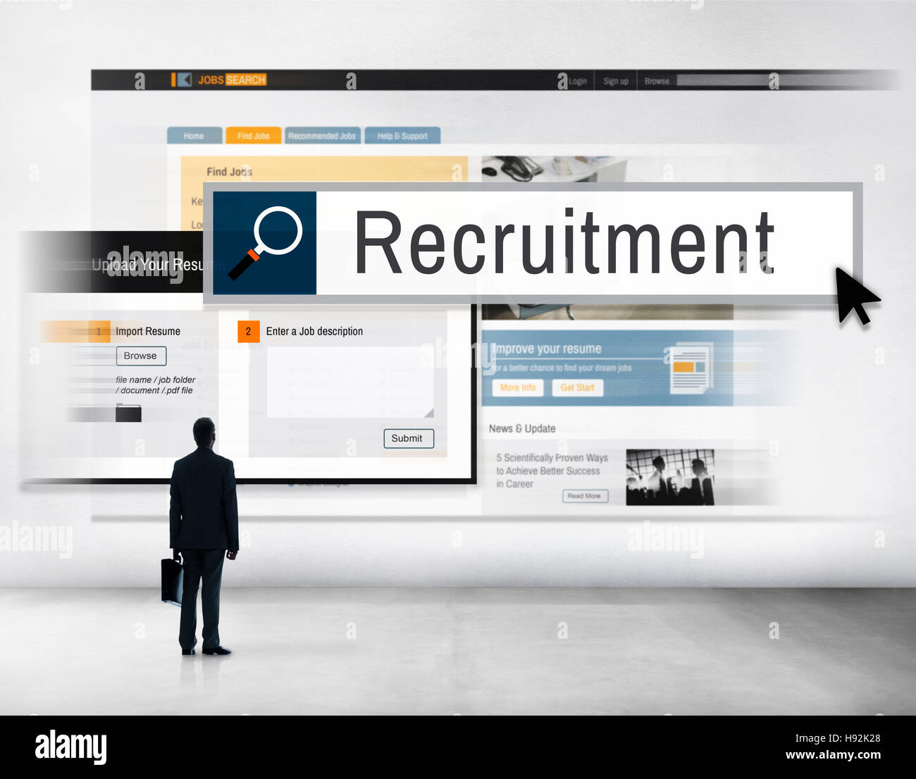 Recruitment Job Work Vacancy Search Concept Stock Photo - Alamy