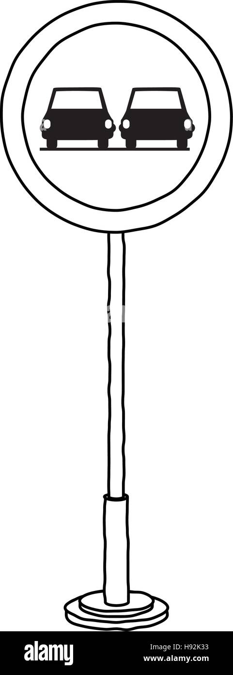 car road sign icon. Street information warning and guide theme ...