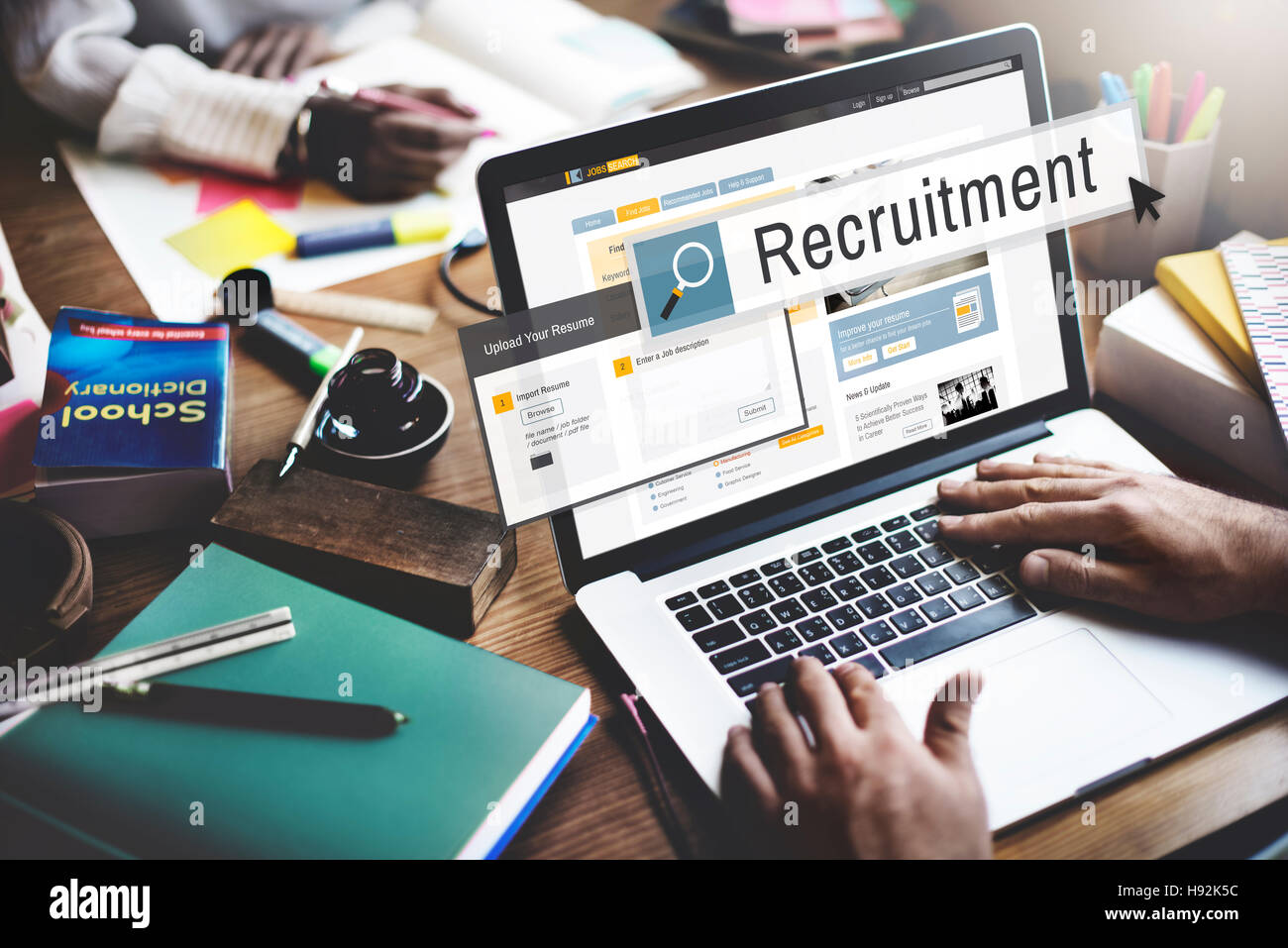 Recruitment Job Work Vacancy Search Concept Stock Photo - Alamy