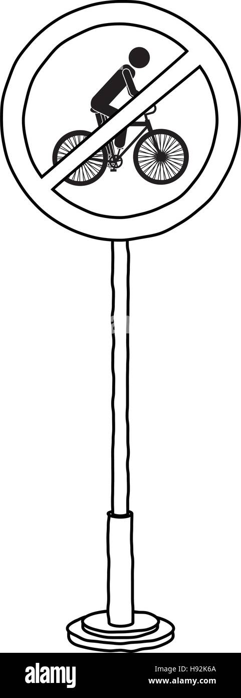 biker road sign icon. Street information warning and guide theme ...