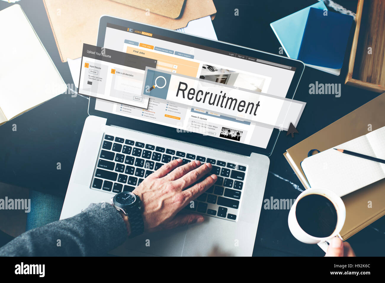 Recruitment Job Work Vacancy Search Concept Stock Photo - Alamy