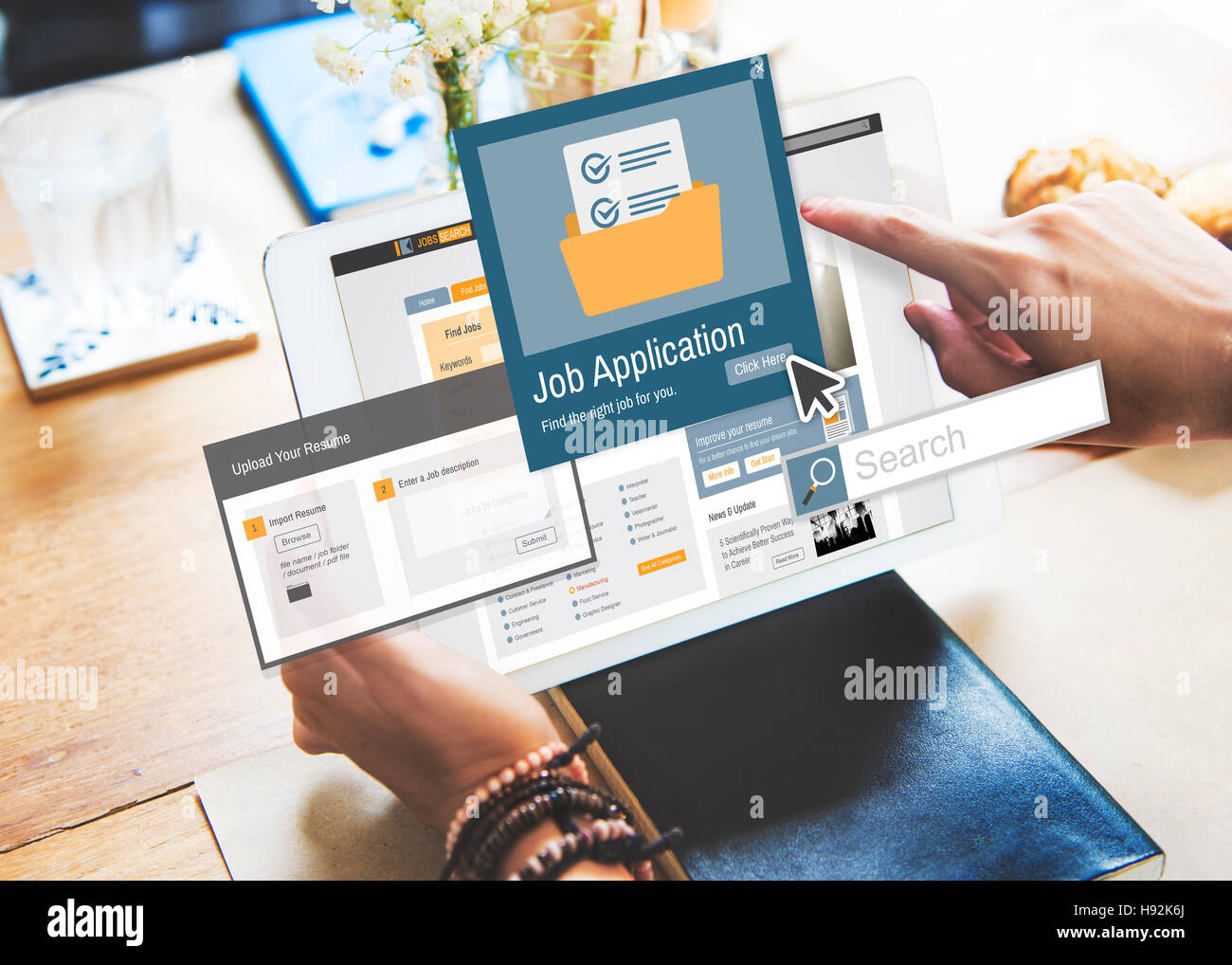 Job Application Apply Hiring Human Resources Concept Stock Photo - Alamy
