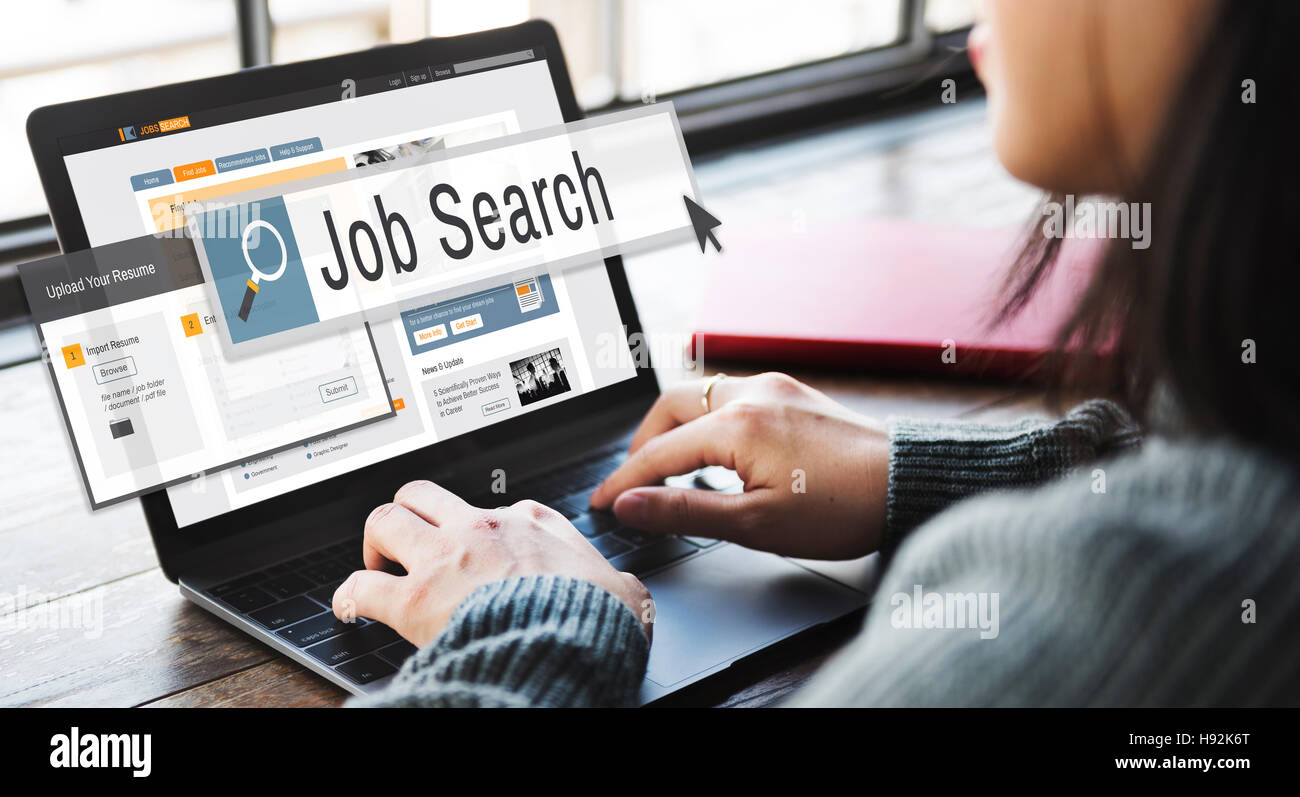 Job Search Human Resources Recruitment Career Concept Stock Photo - Alamy