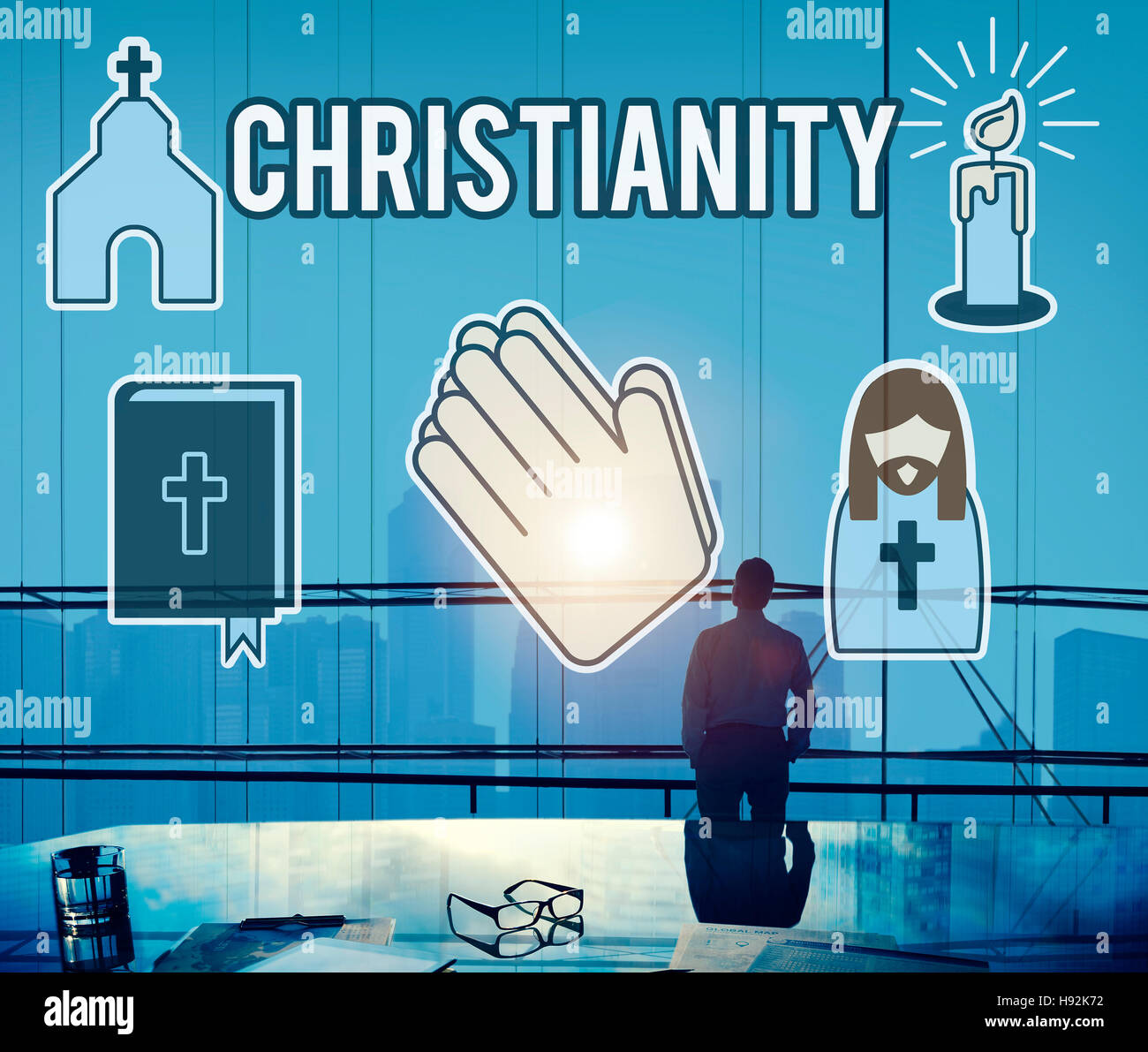 Christiannity Church Cross Crucifix Faith Religion Concept Stock Photo ...