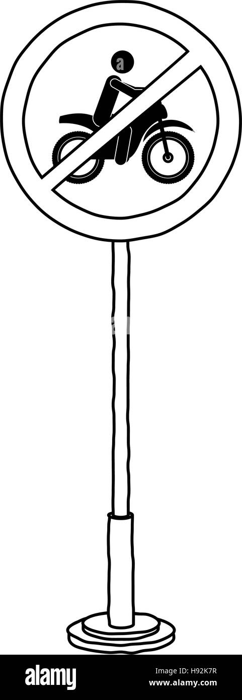 motorcycle road sign icon. Street information warning and guide theme ...