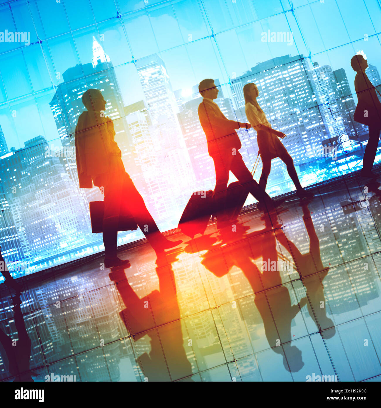 Business People Walking Commuter Rush Hour Concept Stock Photo - Alamy