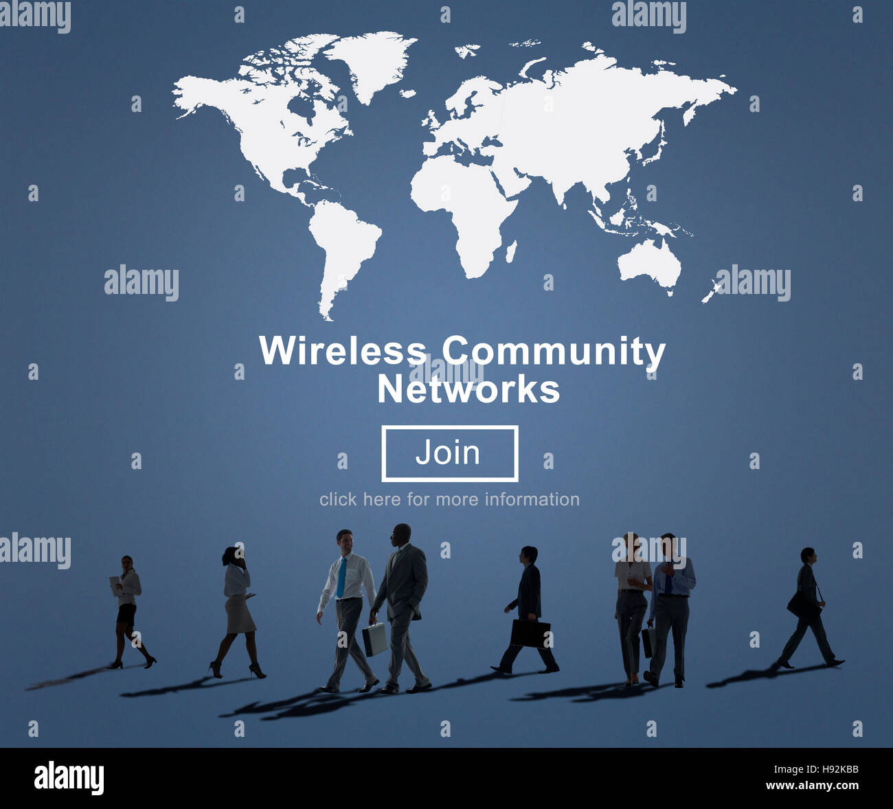Wireless Community Network Connection Communication Concept Stock Photo ...