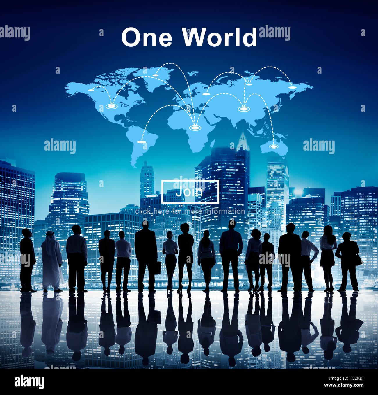 One World Peace Connection Relationship Interconnection Concept Stock ...