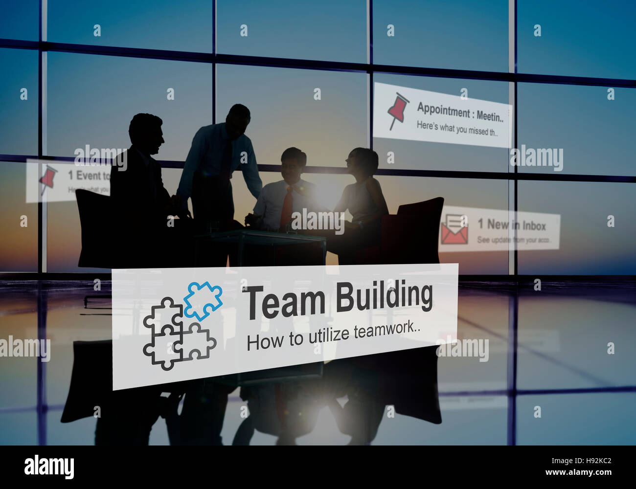 Team Building Collaboration Connection Corporate Teamwork Concept Stock ...