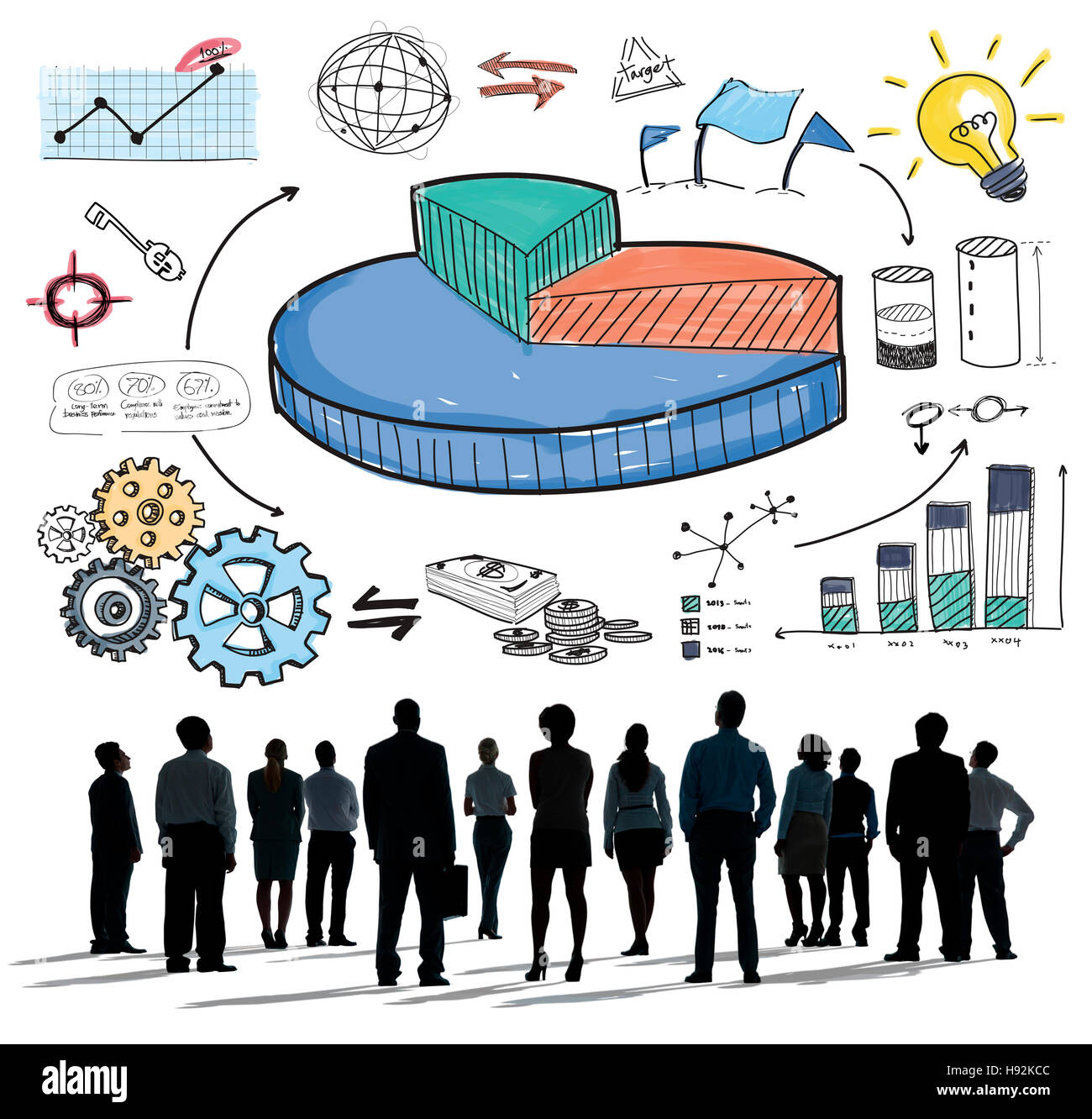 Graph Shares Sales Revenue Research Business Concept Stock Photo - Alamy