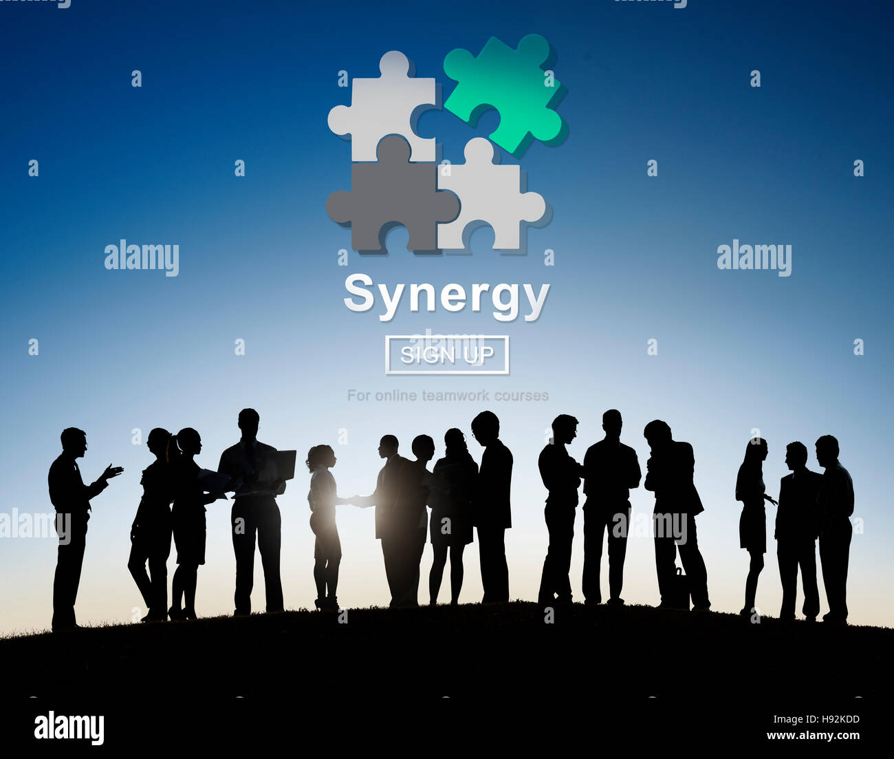 Synergy Teamwork Better Together Collaboration Concept Stock Photo - Alamy