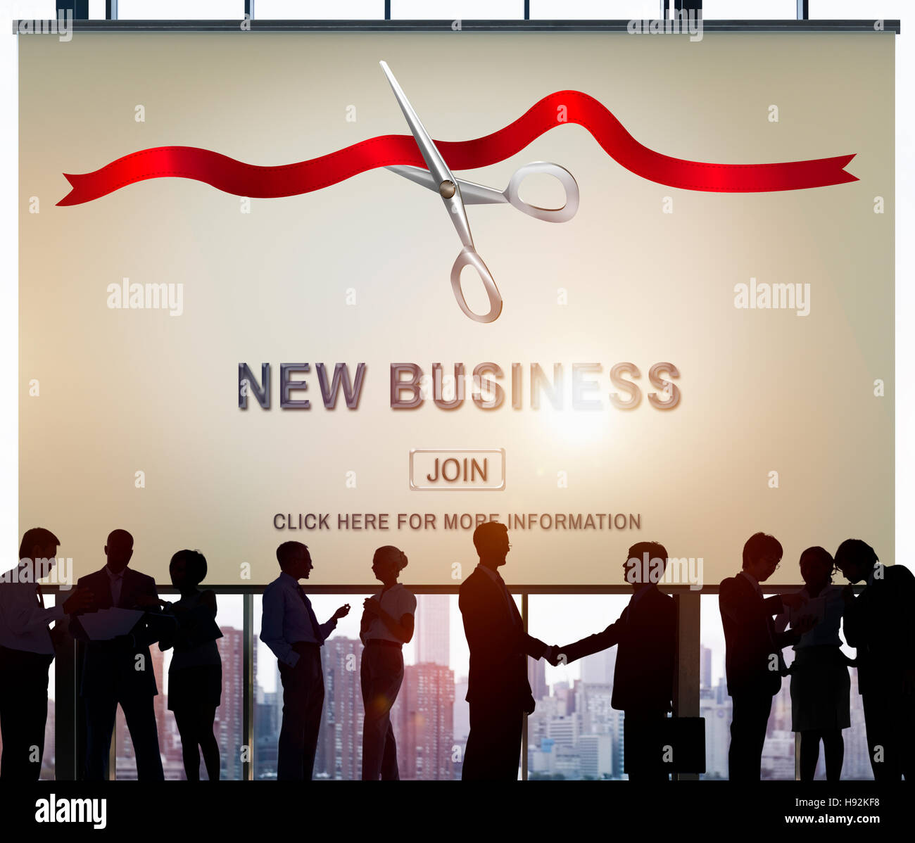 New Business Ribbon Cutting Celebration Event Concept Stock Photo - Alamy