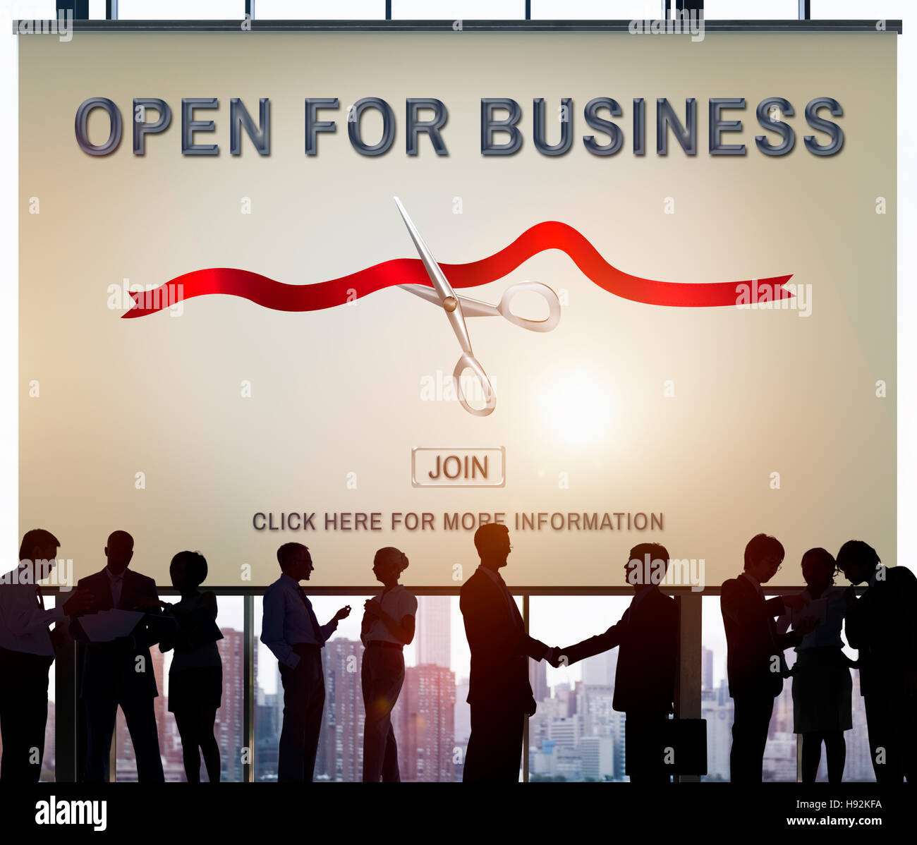 New Business Ribbon Cutting Celebration Event Concept Stock Photo - Alamy