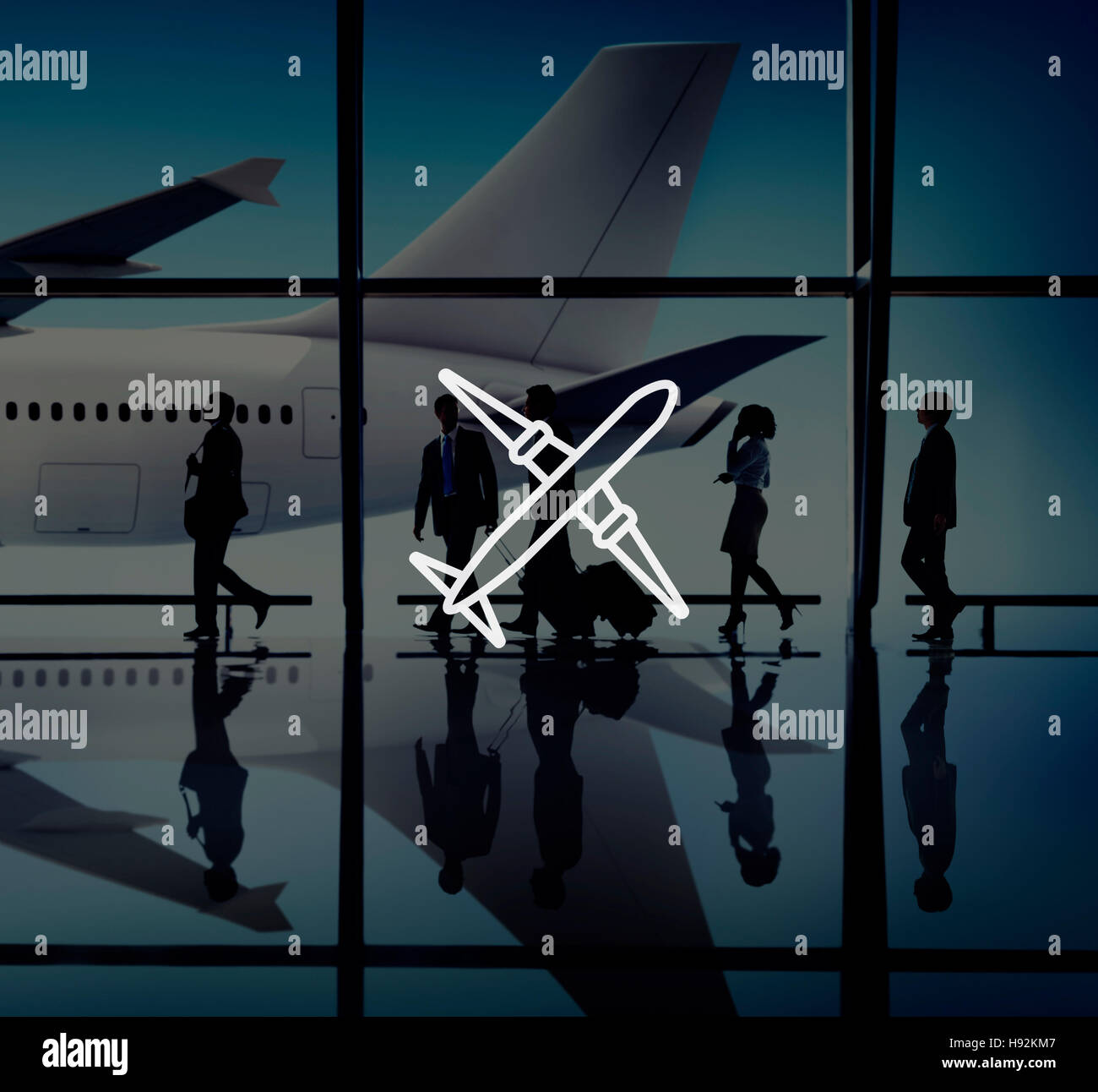Airplane Transportation Plane Trip Navigation Concept Stock Photo - Alamy