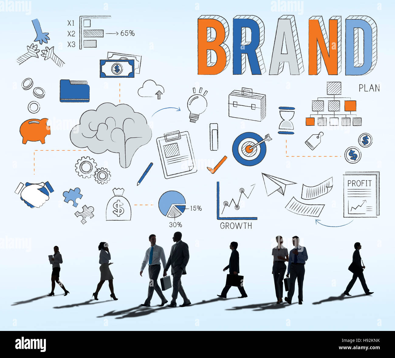 Brand Branding Advertising Commercial Marketing Concept Stock Photo - Alamy