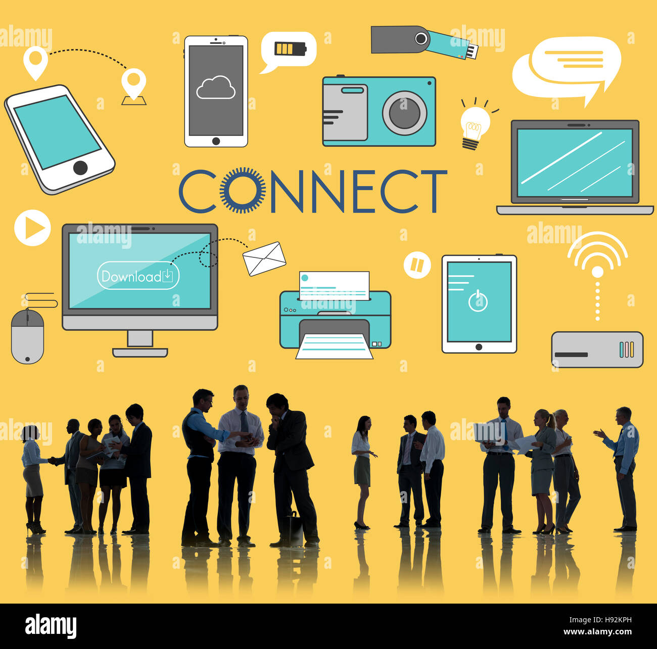 Connect Connection Devices Technology Communicztion Concept Stock Photo ...