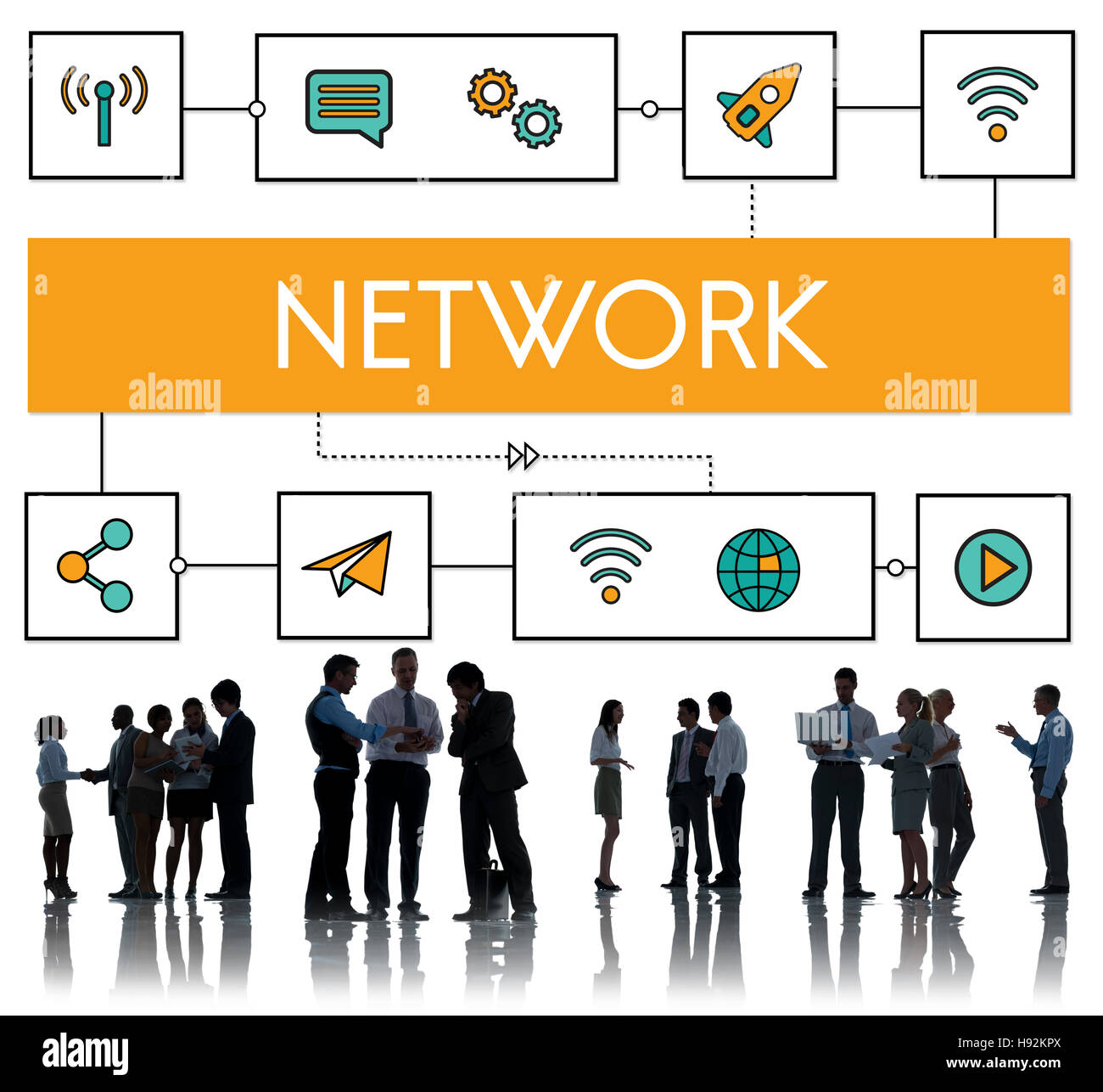 Connection Wireless Online Transmission Transfer Concept Stock Photo ...