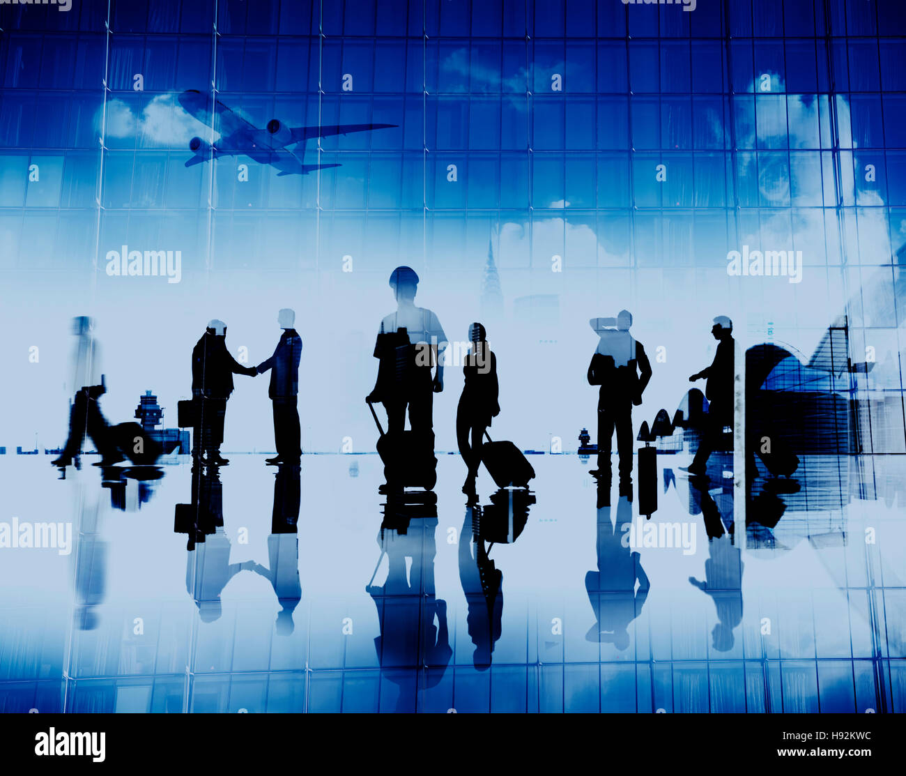 Business People Pilot Corporate Airport Travel Flight Concept Stock ...