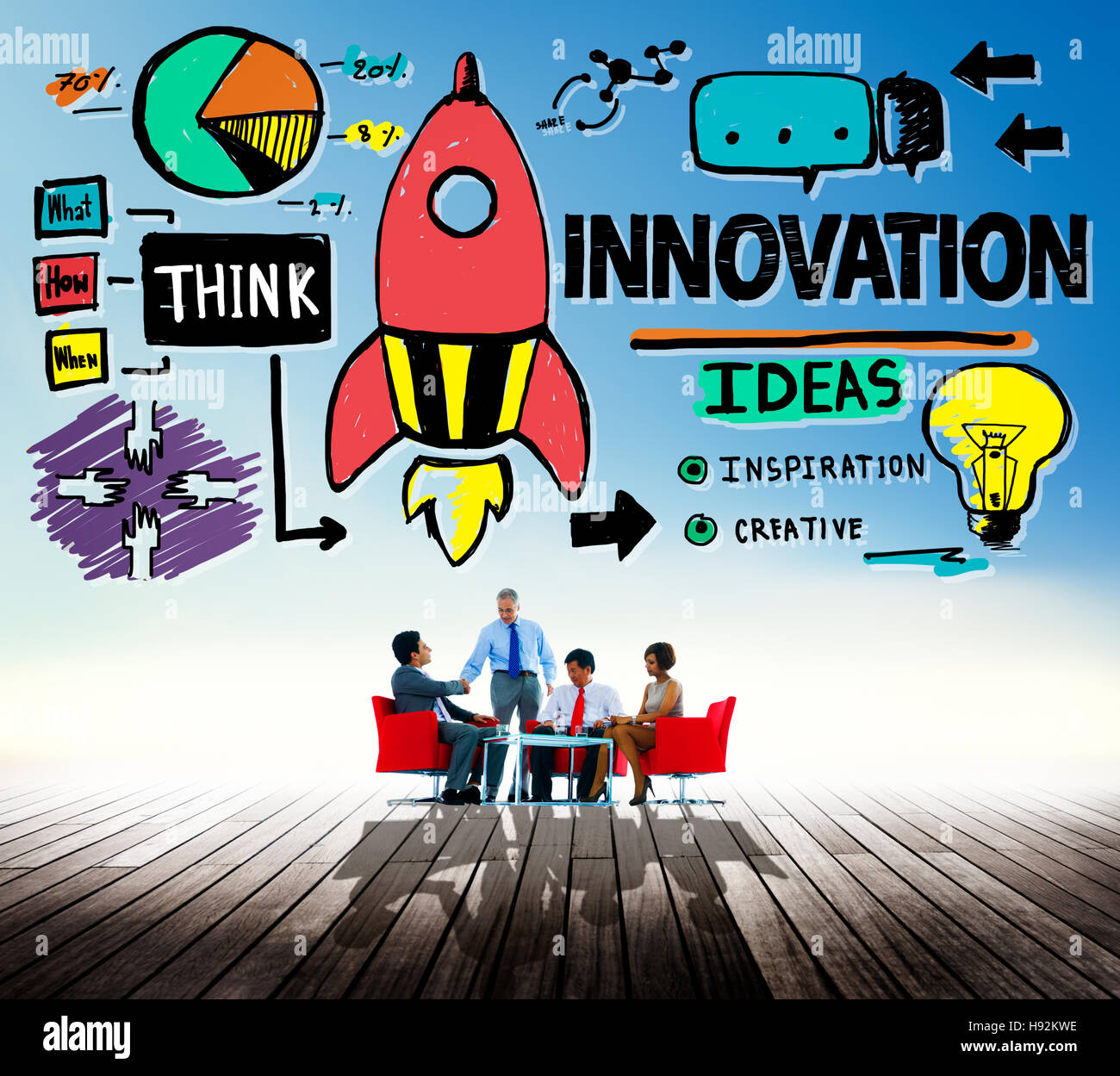 Innovation Business Plan Creativity Mission Strategy Concept Stock ...