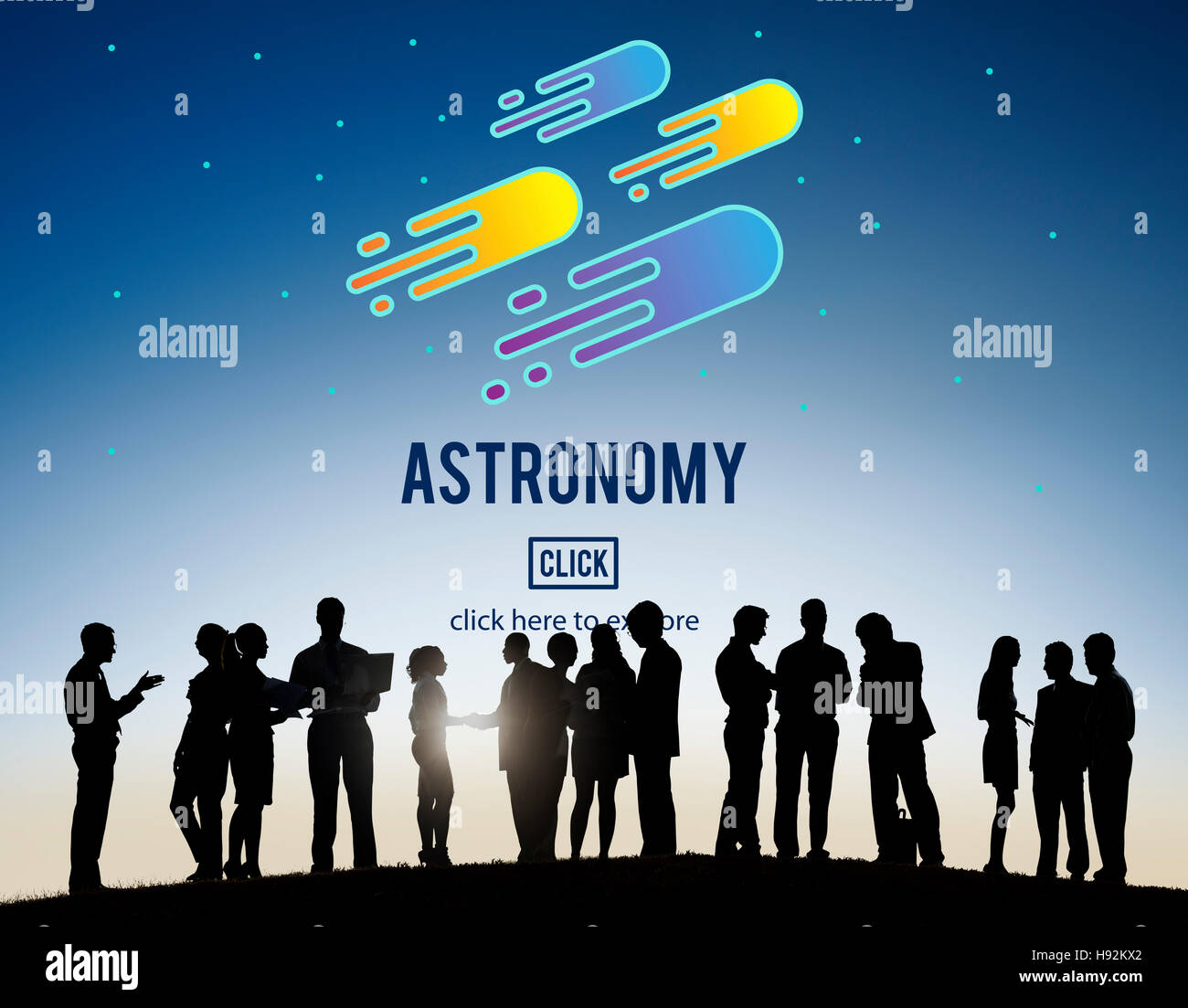 Astronomy Science Solar System Astrology Shooting Star Concept Stock ...