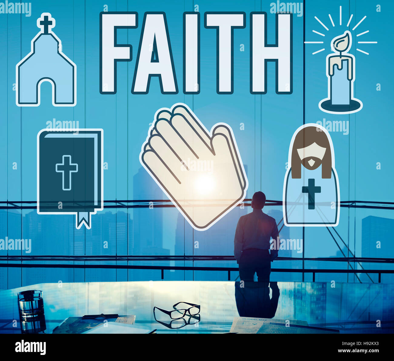 Faith Belief Believe Confidence Conviction Hope Concept Stock Photo - Alamy