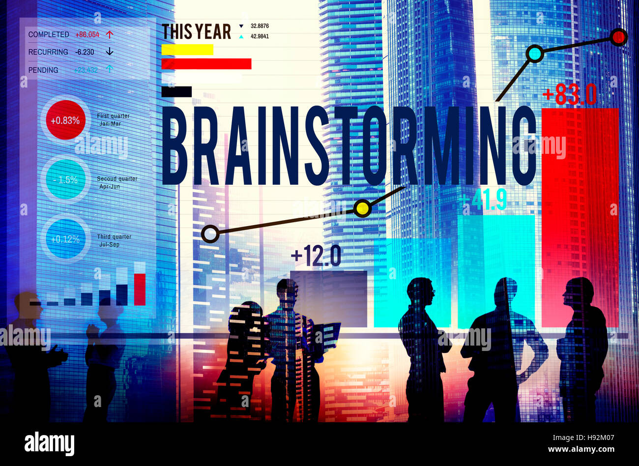 Brainstorming Business Analysis Strategy Research Concept Stock Photo ...