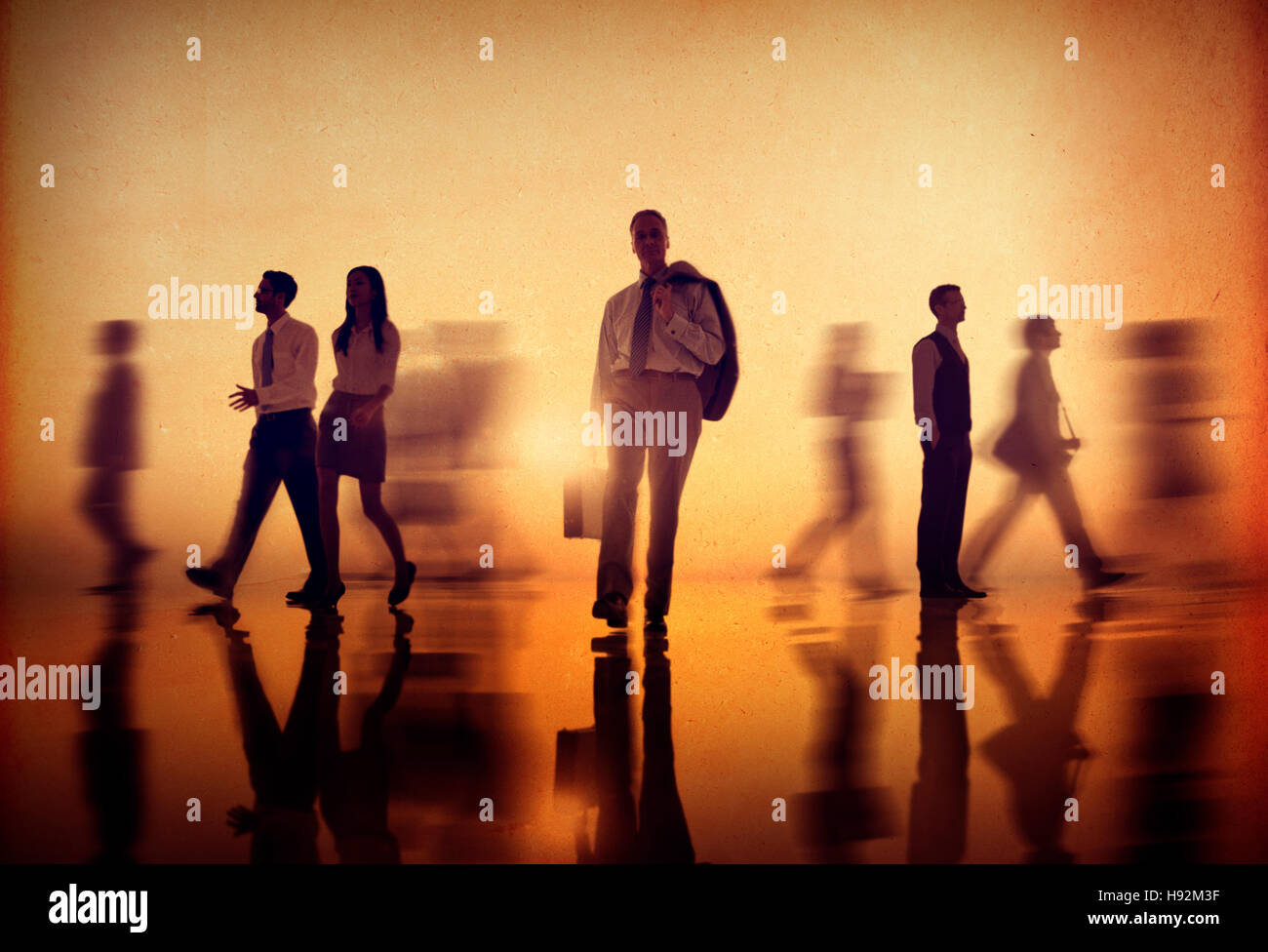 Business People Walking Commuter Rush Hour Concept Stock Photo - Alamy