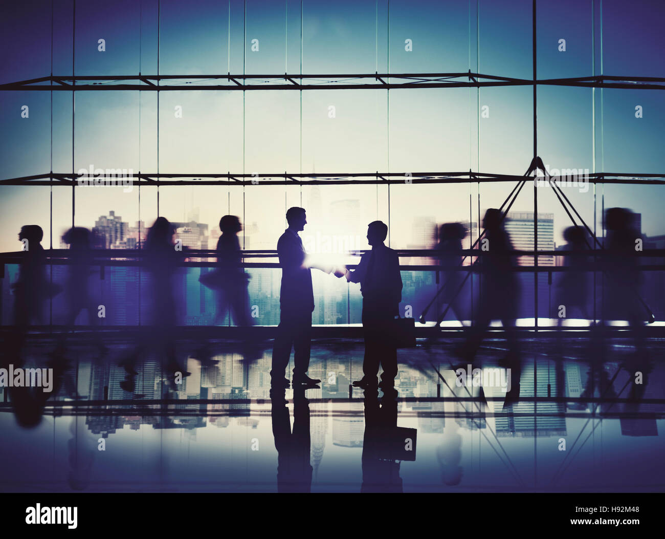 Business People Corporate Connection Greeting Handshake Concept Stock ...