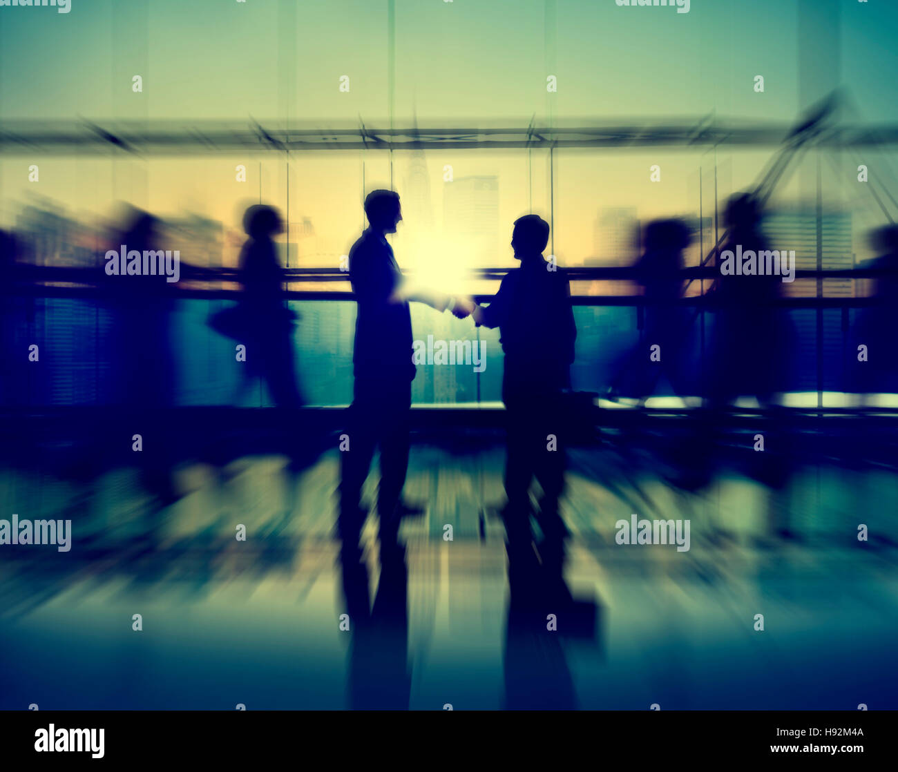 Business People Corporate Connection Greeting Handshake Concept Stock ...