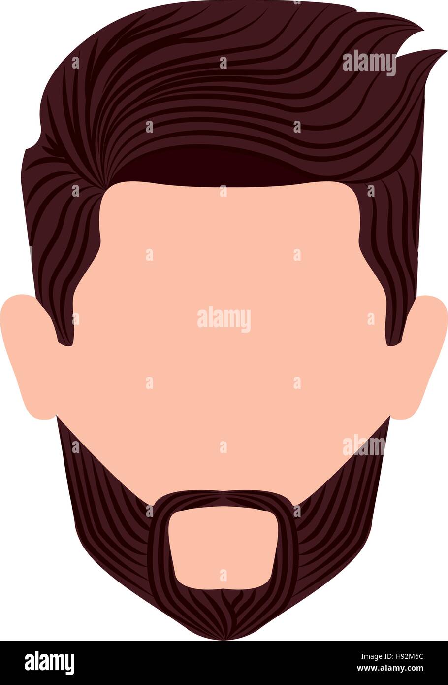 Man head icon. Male avatar person human and people theme. Isolated ...