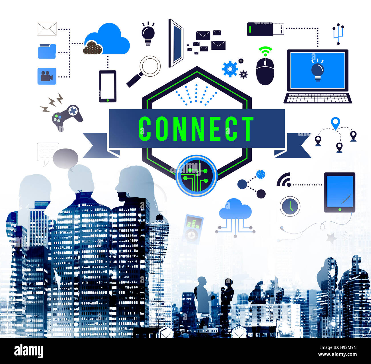 Big Data Connect Technology Gadget Concept Stock Photo - Alamy