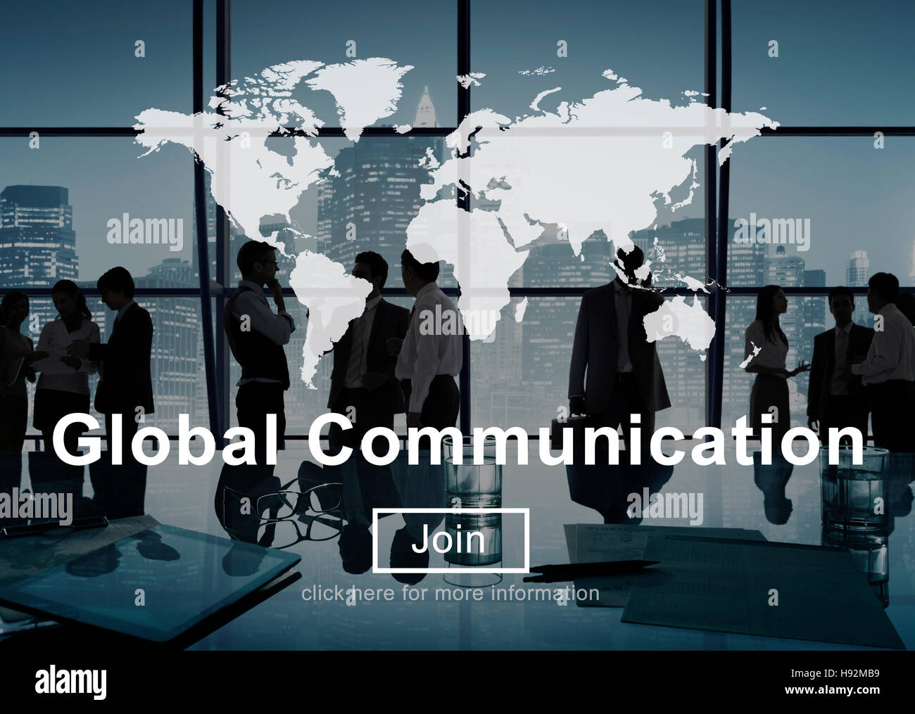 Global Communication Worldwide Website Homepage Concept Stock Photo - Alamy