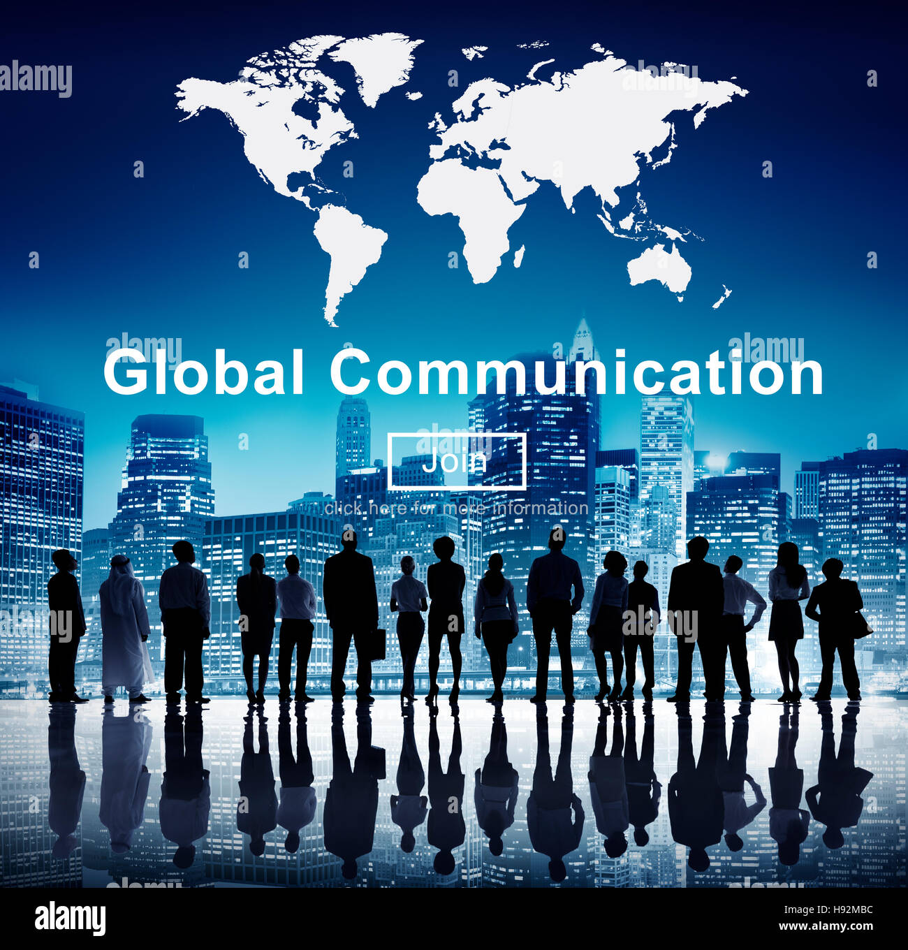 Global Communication Worldwide Website Homepage Concept Stock Photo - Alamy