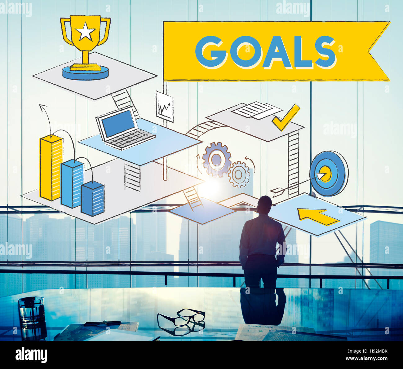 Goals Mission Motivation Aspiration Target Concept Stock Photo - Alamy