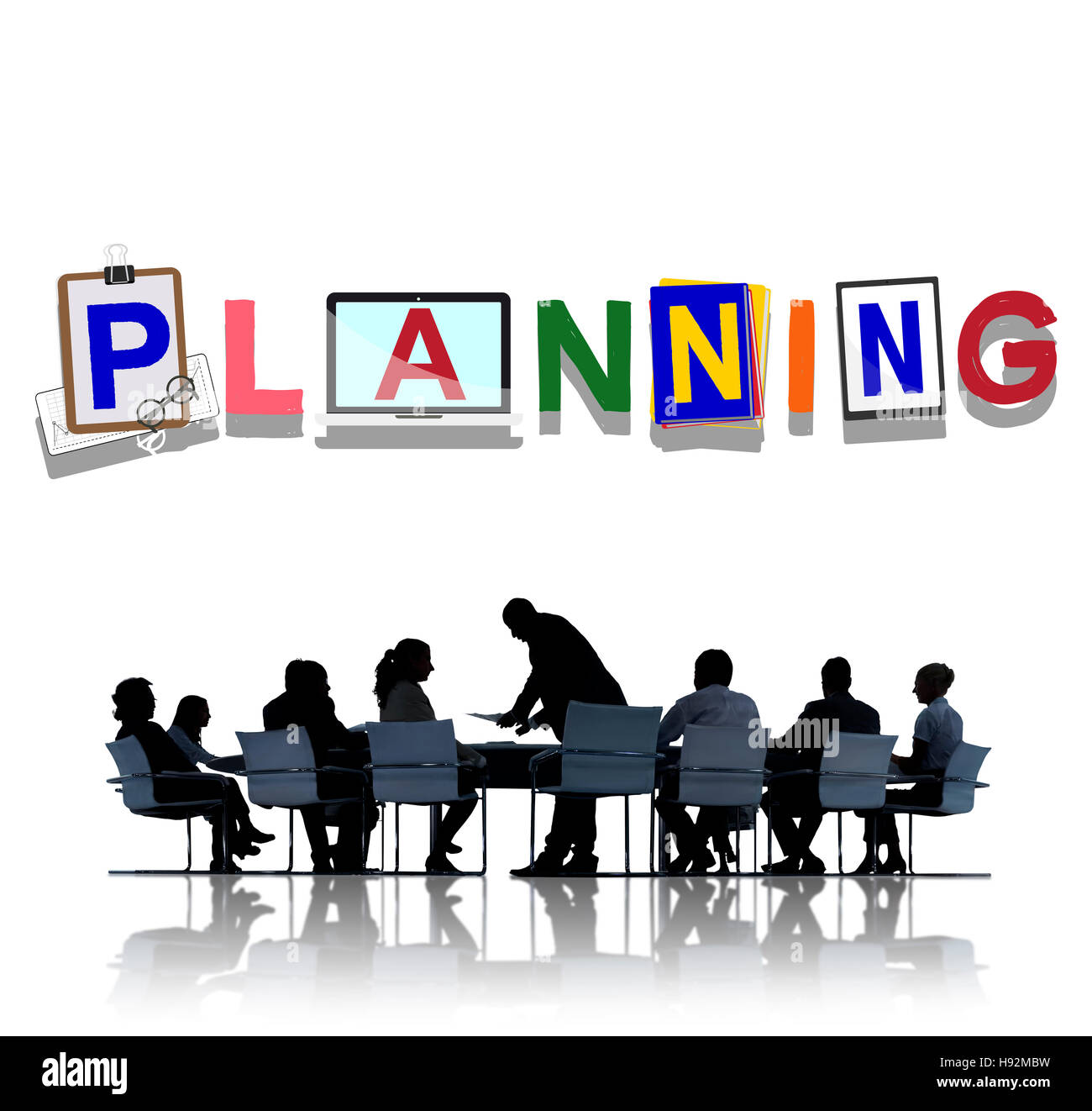 Planning Colorful Word Plan Strategy Business Concept Stock Photo - Alamy