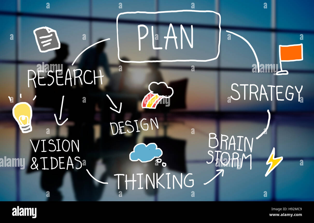 Plan Strategy Brainstorming Thinking Creativity Success Concept Stock ...