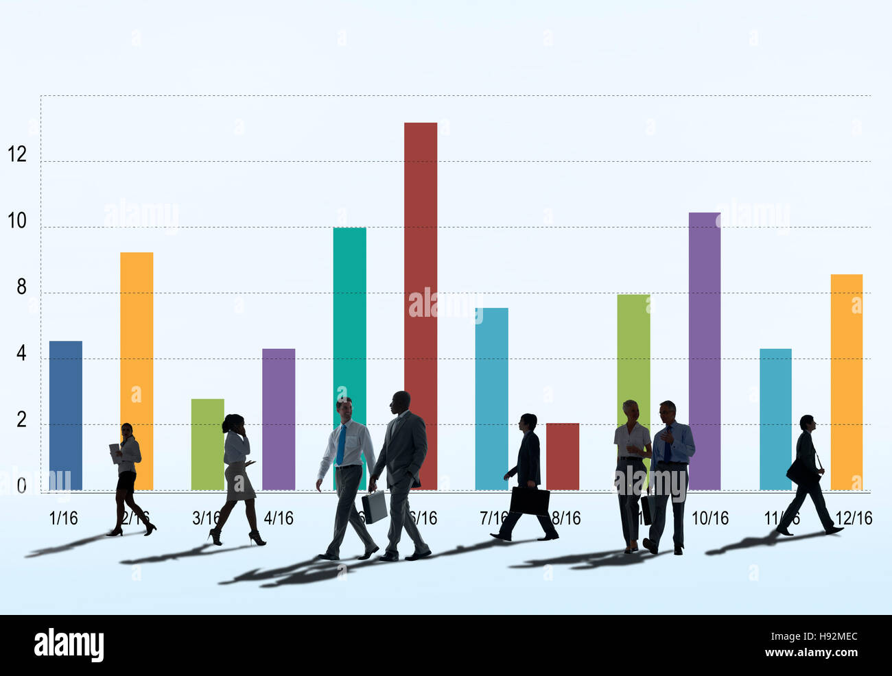 Analysis Analytics Bar graph Data Information Concept Stock Photo - Alamy