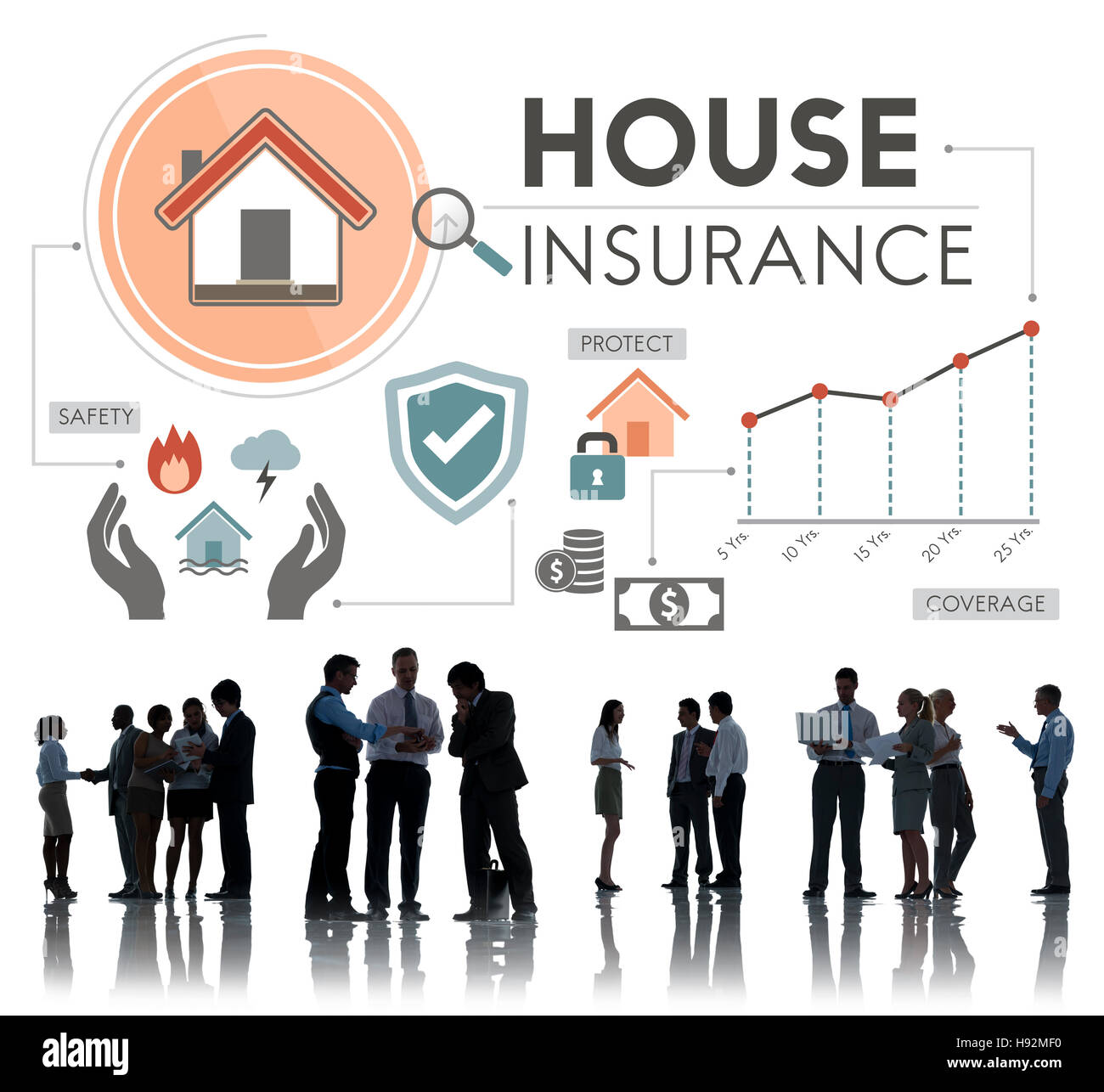 House Insurance Security Property Protection Concept Stock Photo - Alamy