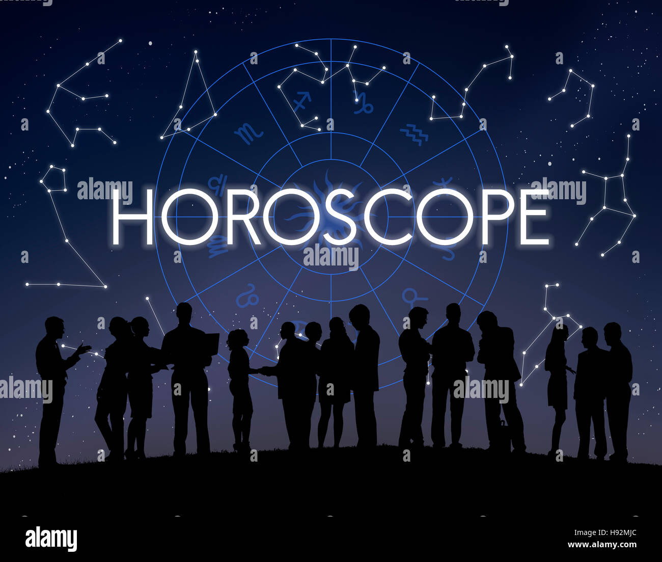 Horoscope Astral Calendar Future Prediction Signs Concept Stock Photo ...