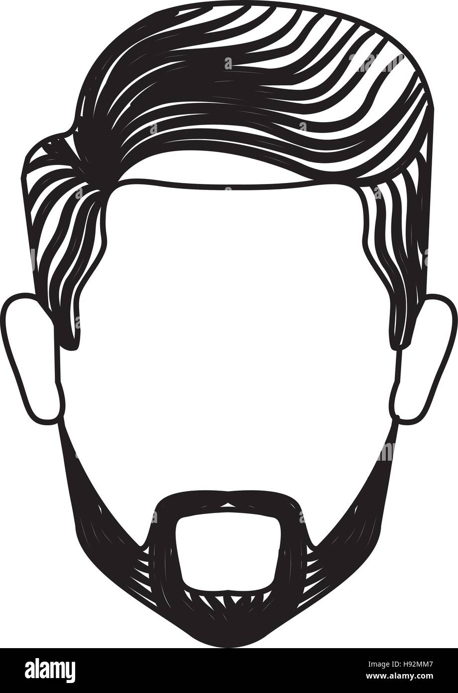 Man head icon. Male avatar person human and people theme. Isolated ...