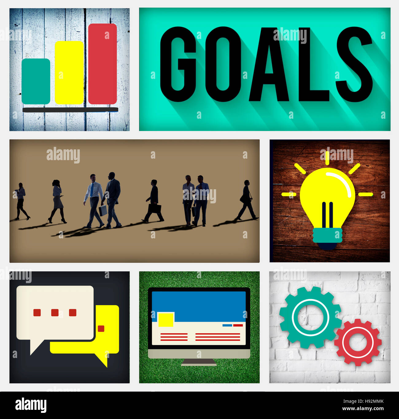 Goals Target Mission Success Inspiration Concept Stock Photo - Alamy