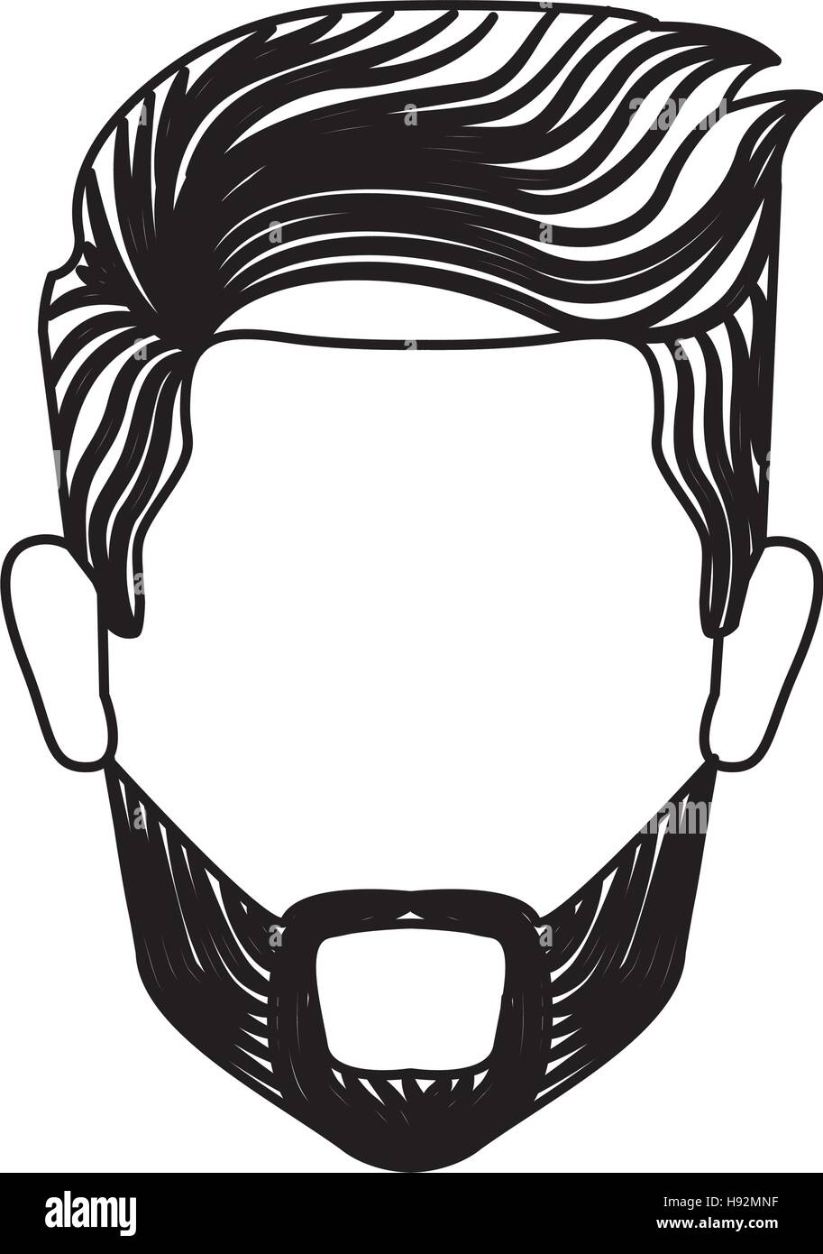 Man head icon. Male avatar person human and people theme. Isolated ...