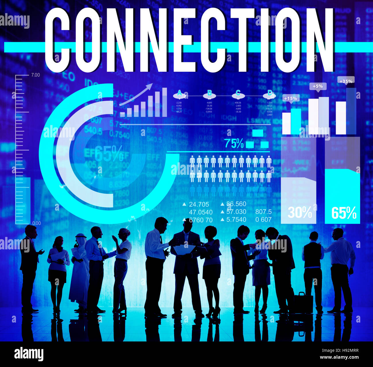 Connection Global Communications Networking Technology Concept Stock
