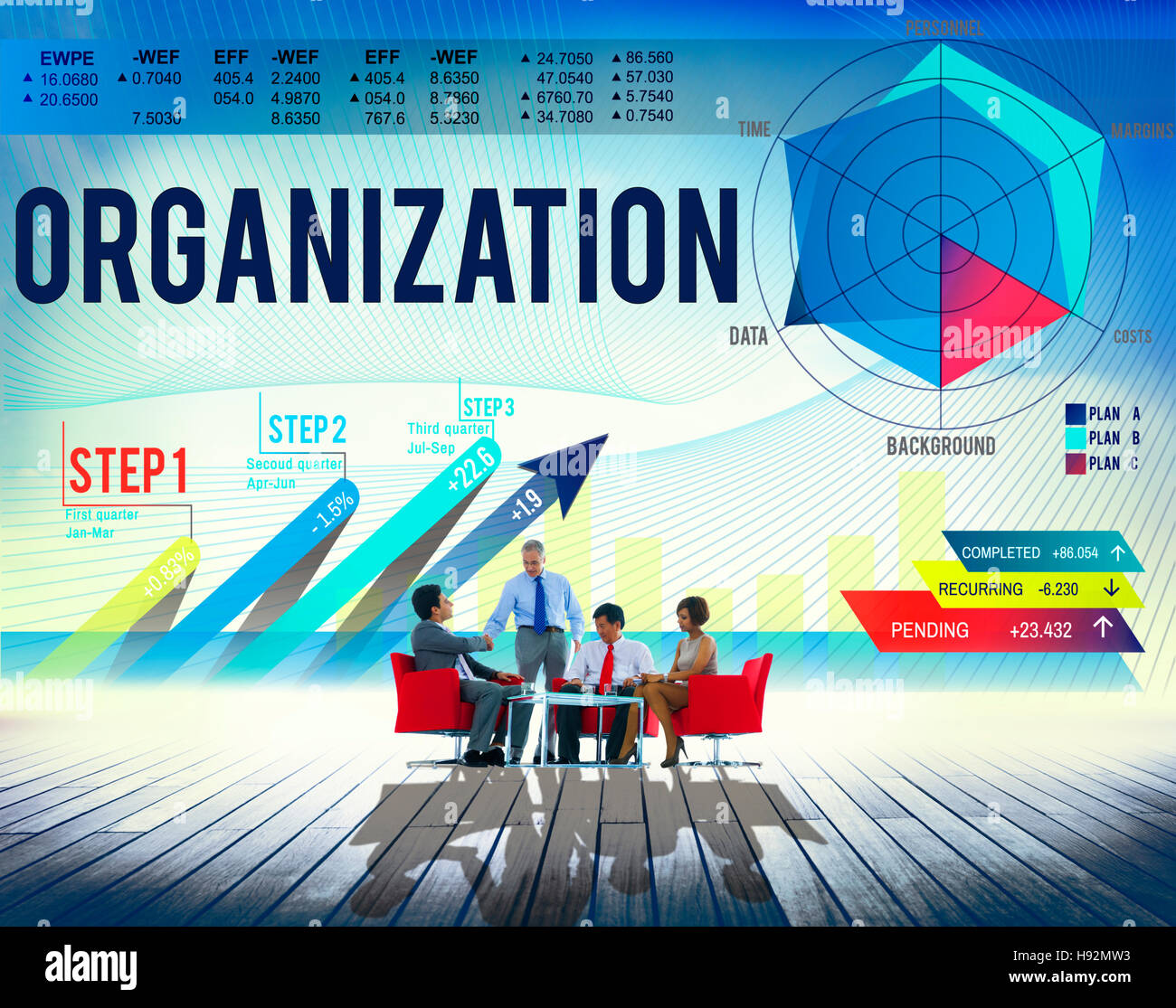 Organization Management Collaboration Team Structure Concept Stock ...